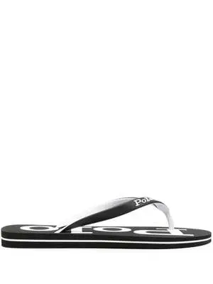 Polo Ralph Lauren Logo-print Flip-flops - Black