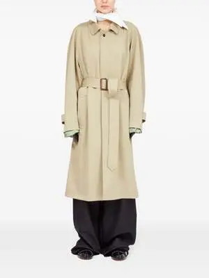 MAISON MARGIELA Spread-collar Wool Trench Coat