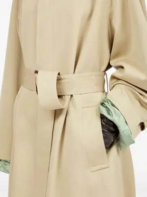 MAISON MARGIELA Spread-collar Wool Trench Coat