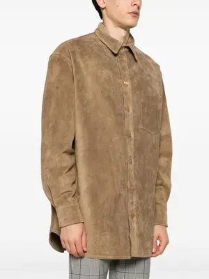 Marni Button-up Suede Overshirt