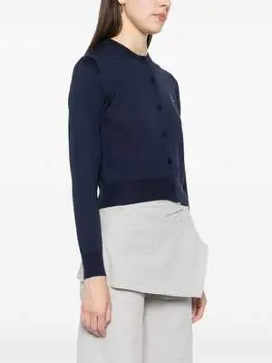 Maison Kitsuné Logo-embroidered Wool Cardigan