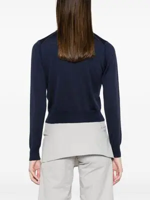 Maison Kitsuné Logo-embroidered Wool Cardigan