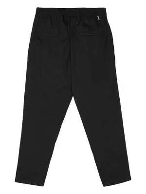 LOW BRAND Mid-rise Tapered Trousers - Black
