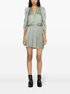 Zadig&Voltaire Ruz Satin Minidress - Green