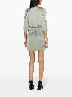 Zadig&Voltaire Ruz Satin Minidress - Green