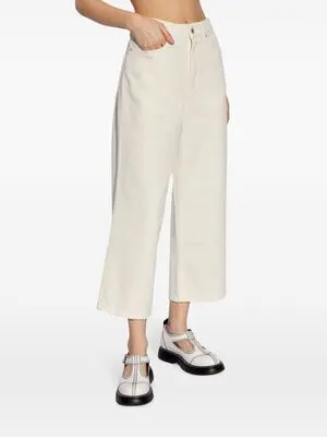 Kenzo High-rise Cropped Wide-leg Jeans