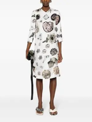 Marni Floral Collage-print Silk Dress