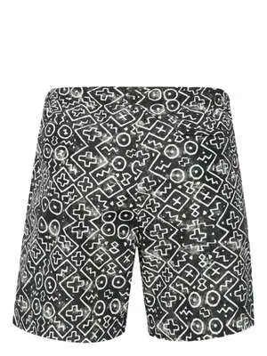 C.P. COMPANY Baja-print Swim Shorts - Green