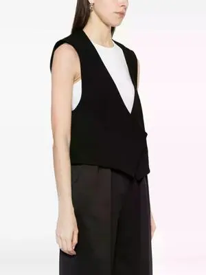 Ami Open-front Waistcoat - Black