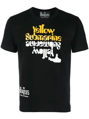 Comme Des Garçons The Beatles X Lyrics Printed T-shirt - Black