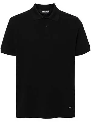 Just Cavalli Piqué-weave Polo Shirt - Black