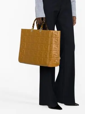 Fendi Embossed Tote Bag