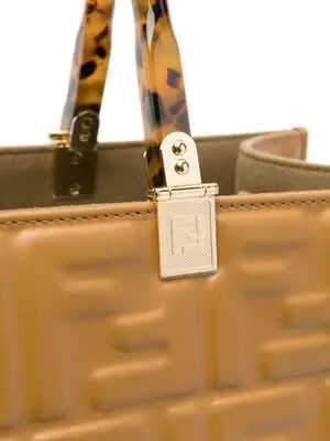 Fendi Embossed Tote Bag