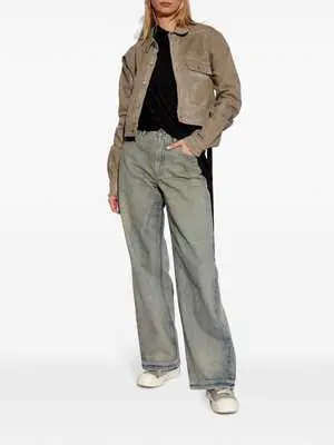 Rick Owens Foiled Denim Jacket - Neutrals