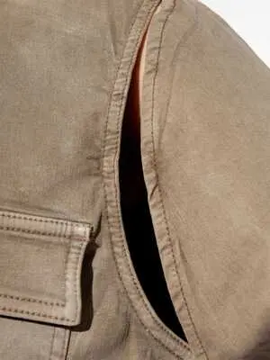Rick Owens Foiled Denim Jacket - Neutrals