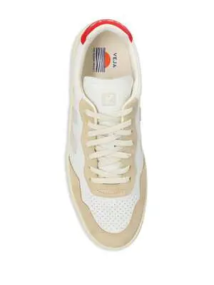 VEJA V-90 Leather Sneakers - White