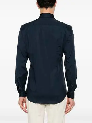 FAY Plain Cotton Shirt - Blue