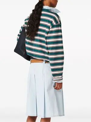 Miu Miu Striped Cotton T-shirt - Green