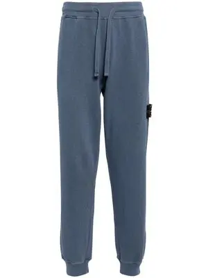 Stone Island Compass-badge Cotton Track Pants - Blue