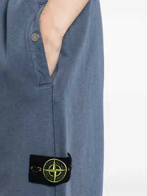 Stone Island Compass-badge Cotton Track Pants - Blue