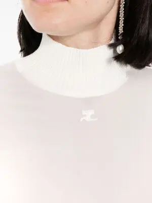 COURREGES Reedition Second Skin Mesh Top - White
