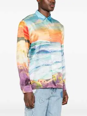 NAHMIAS Abstract-print Silk Shirt