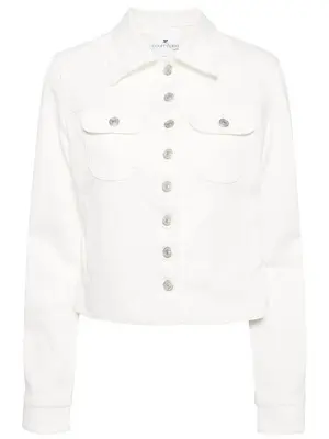 COURREGES Long-sleeve Denim Jacket - White