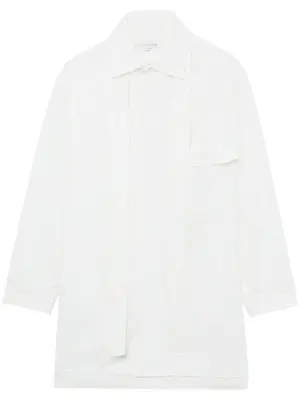 Yohji Yamamoto Scarf-detail Cotton Shirt