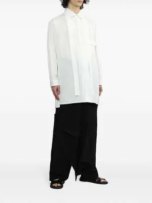 Yohji Yamamoto Scarf-detail Cotton Shirt
