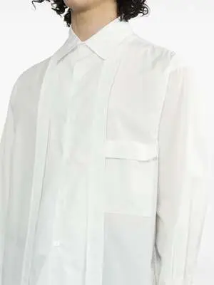 Yohji Yamamoto Scarf-detail Cotton Shirt