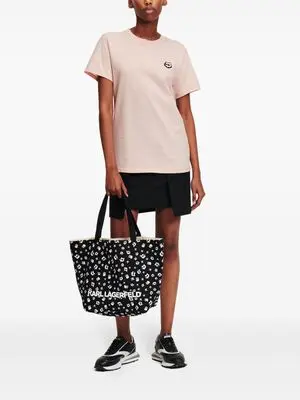 Karl Lagerfeld Ikon Logo-appliqué T-shirt