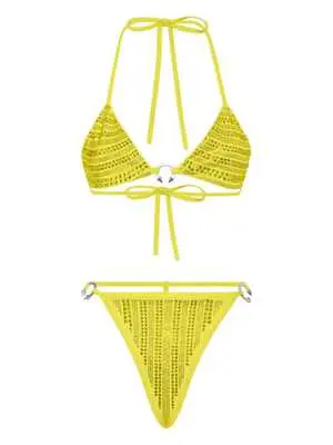 Philipp Plein Crystal-embellished Bikini - Yellow
