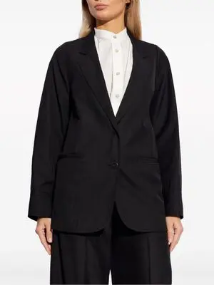FORTE_FORTE Single-breasted Twill Blazer