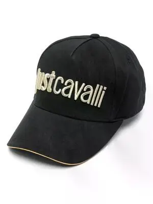 Just Cavalli Embroidered Logo Cotton Cap - Black