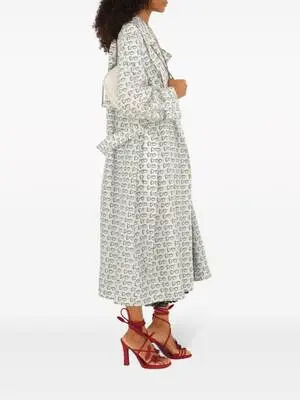 Burberry B-print Silk Trench Coat