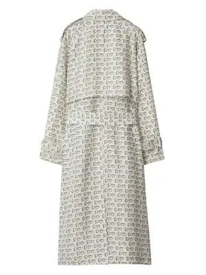 Burberry B-print Silk Trench Coat