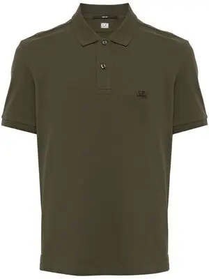 C.P. COMPANY Logo-embroidered Cotton Polo Shirt
