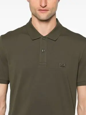 C.P. COMPANY Logo-embroidered Cotton Polo Shirt
