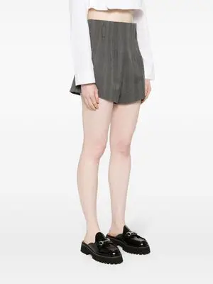 Prada Wool Pleated Shorts - Grey