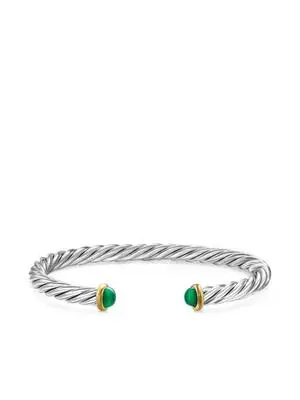 David Yurman 14kt Yellow Gold And Sterling Cuff Bracelet - Silver