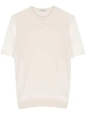 Agnona Panelled Cashmere-blend Top