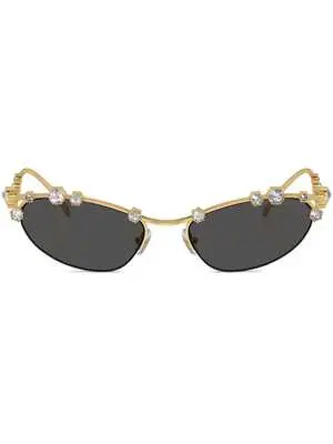 SWAROVSKI Crystal-embellished Cat-eye Sunglasses - Gold