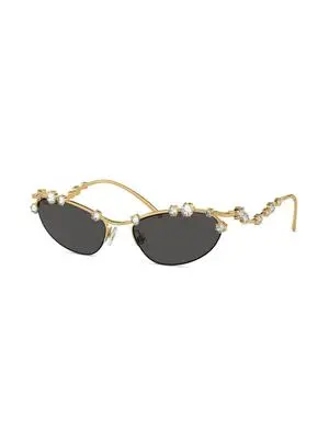 SWAROVSKI Crystal-embellished Cat-eye Sunglasses - Gold
