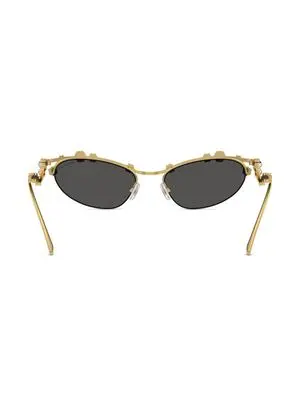 SWAROVSKI Crystal-embellished Cat-eye Sunglasses - Gold