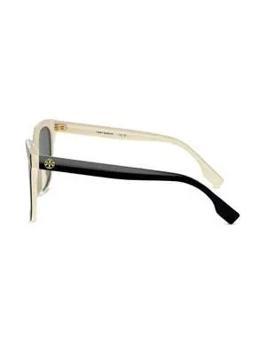 Tory Burch Logo-plaque Square-frame Sunglasses
