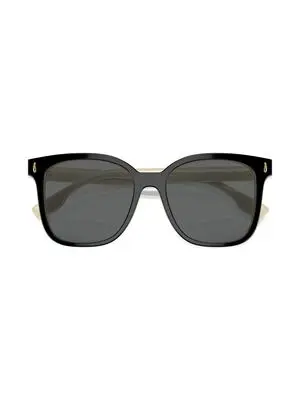 Tory Burch Logo-plaque Square-frame Sunglasses