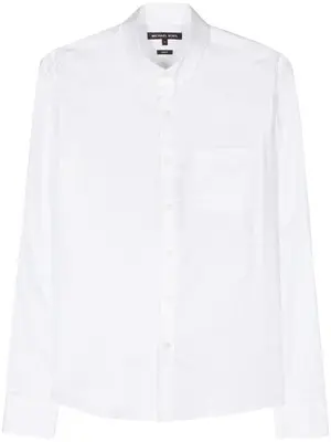 Michael Kors Logo-embroidered Cotton Shirt - White