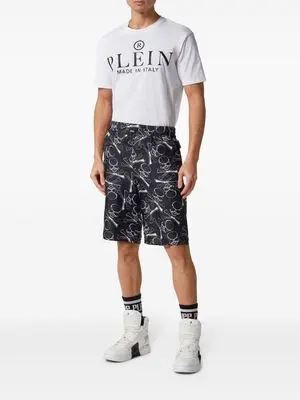 Philipp Plein Skull-print Silk Shorts