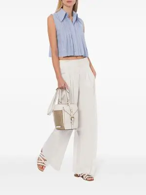 Alberta Ferretti Striped Cropped Top