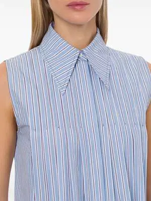 Alberta Ferretti Striped Cropped Top